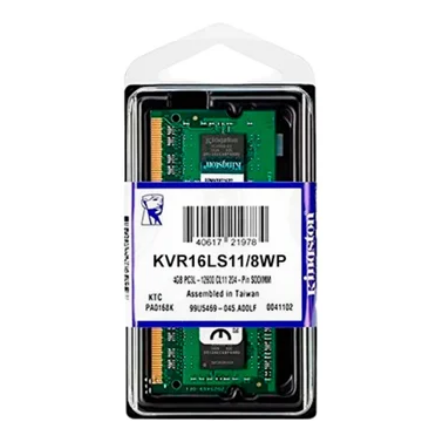 Memoria Ram Kingston Sodimm DDR3 8GB PC3L-12800-1600MHz (KVR16LS11/8WP