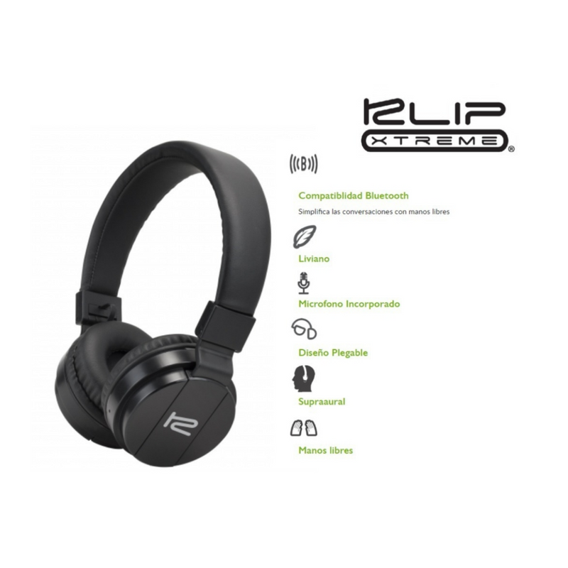 Audifonos Bluetooth Klip Xtreme Fury KHS-620Bk Negro